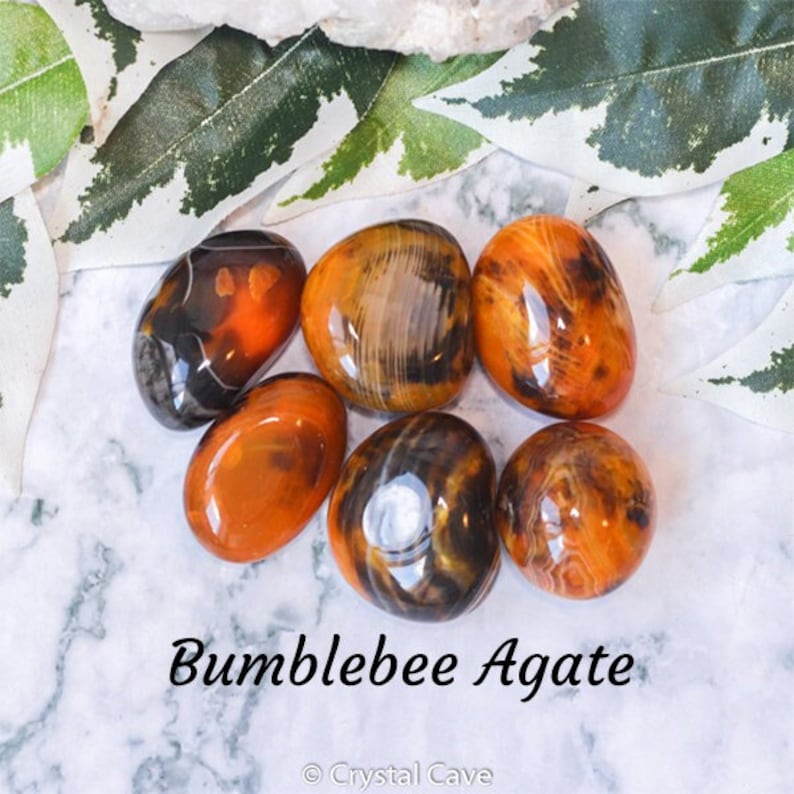 Bumblebee Agate Crystal - Tumbled Stone Polished Gemstone / Joy ...