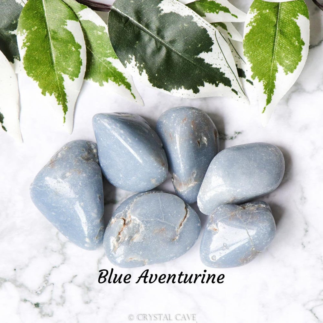 Blue Aventurine Crystal - Tumbled Stone - Polished Stone - Gemstone ...