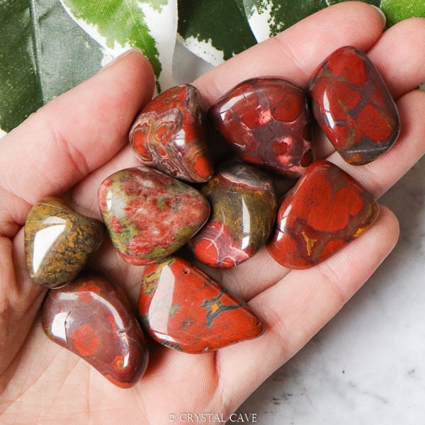 Poppy Jasper Crystal Tumbled Stone Polished Stone | Etsy
