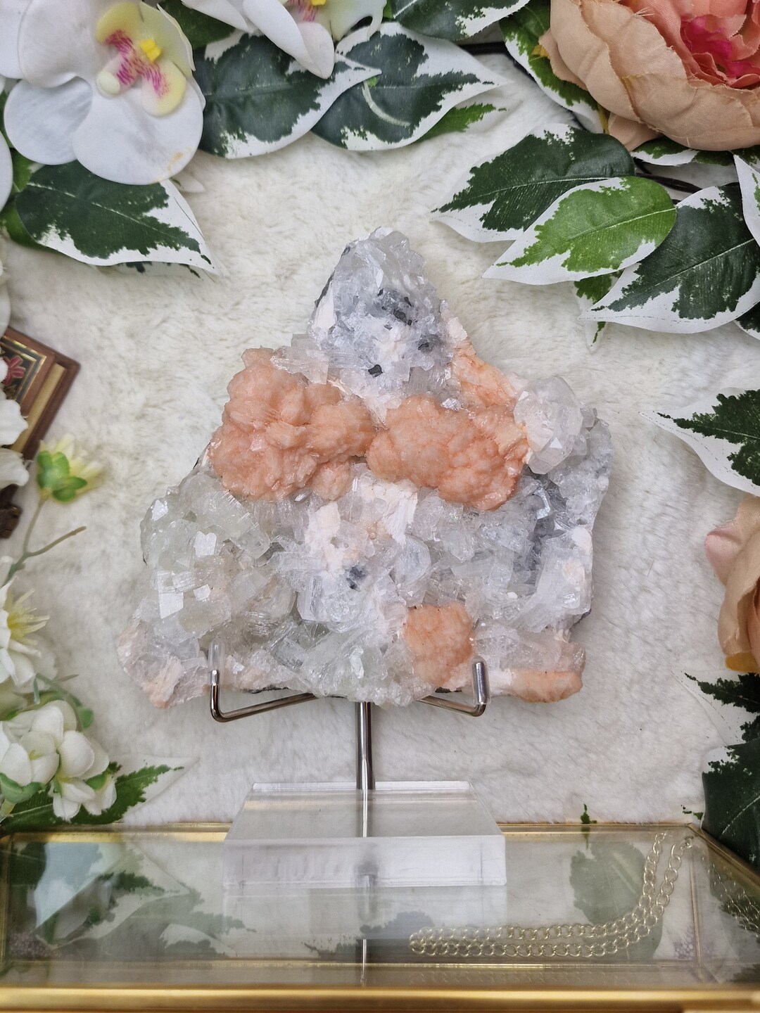 Apophyllite With Heulandite and Stilbite From India Geode Gemstone ...