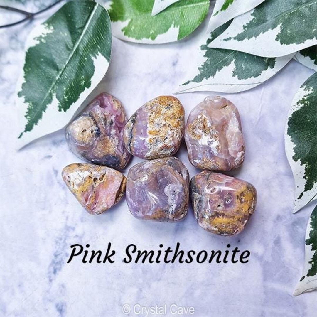 Pink Smithsonite Crystal - Tumbled Stone Polished Gemstone / Rest ...