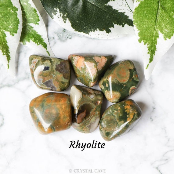 Rhyolite Crystal Tumbled Stone Polished Stone Rainforest | Etsy