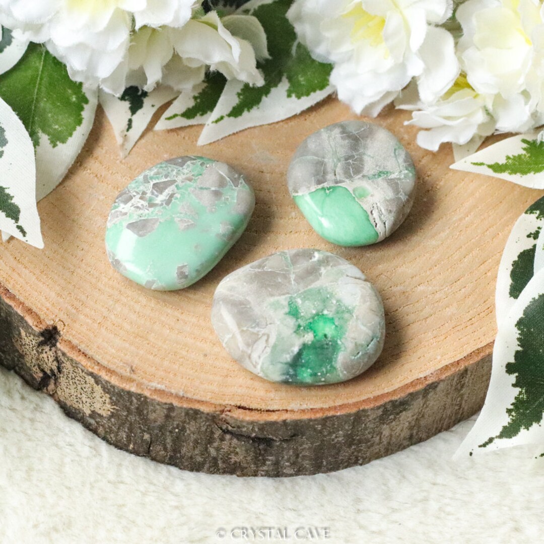 Variscite in Matrix Utah Pocket Stone Palm Stone Hand Stone Cabochon ...