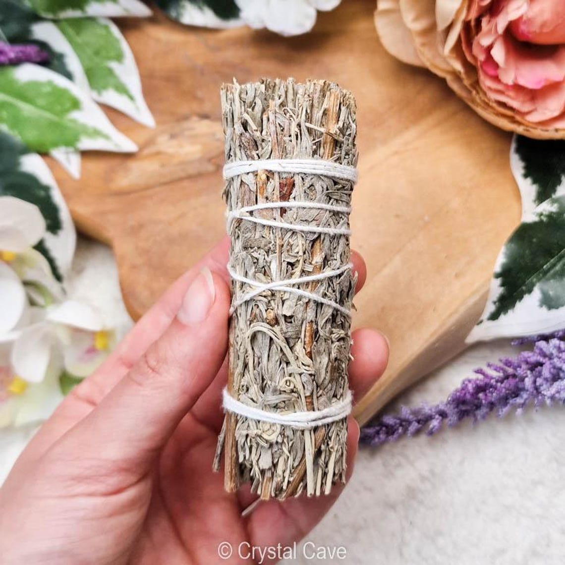 Blue Sage Smudge Stick 10cm / Californian Blue Sage (salvia Farinacea ...