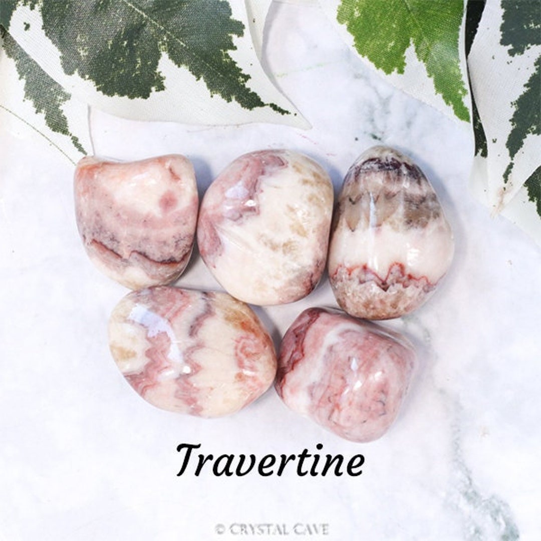 Travertine Crystal - Tumbled Stone Polished Gemstone / Confidence ...