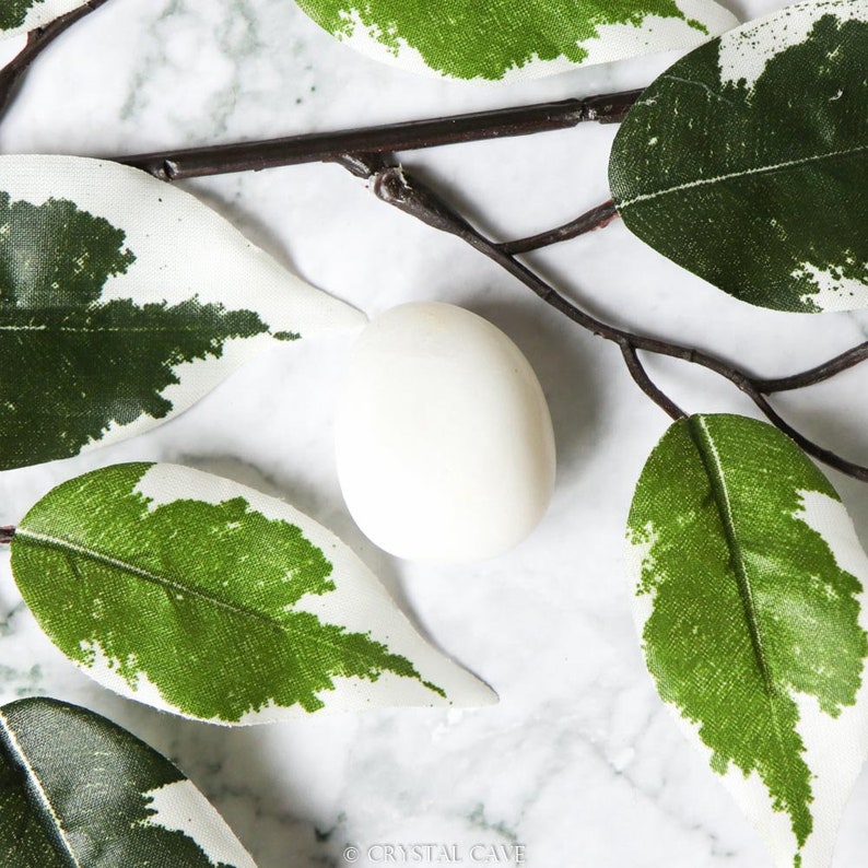 Snow Quartz Crystal Tumbled Stone Polished Stone - Etsy
