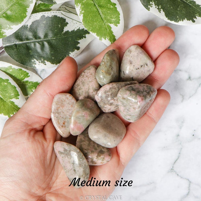 Thulite Rosalite Crystal Tumbled Stone Polished Stone | Etsy