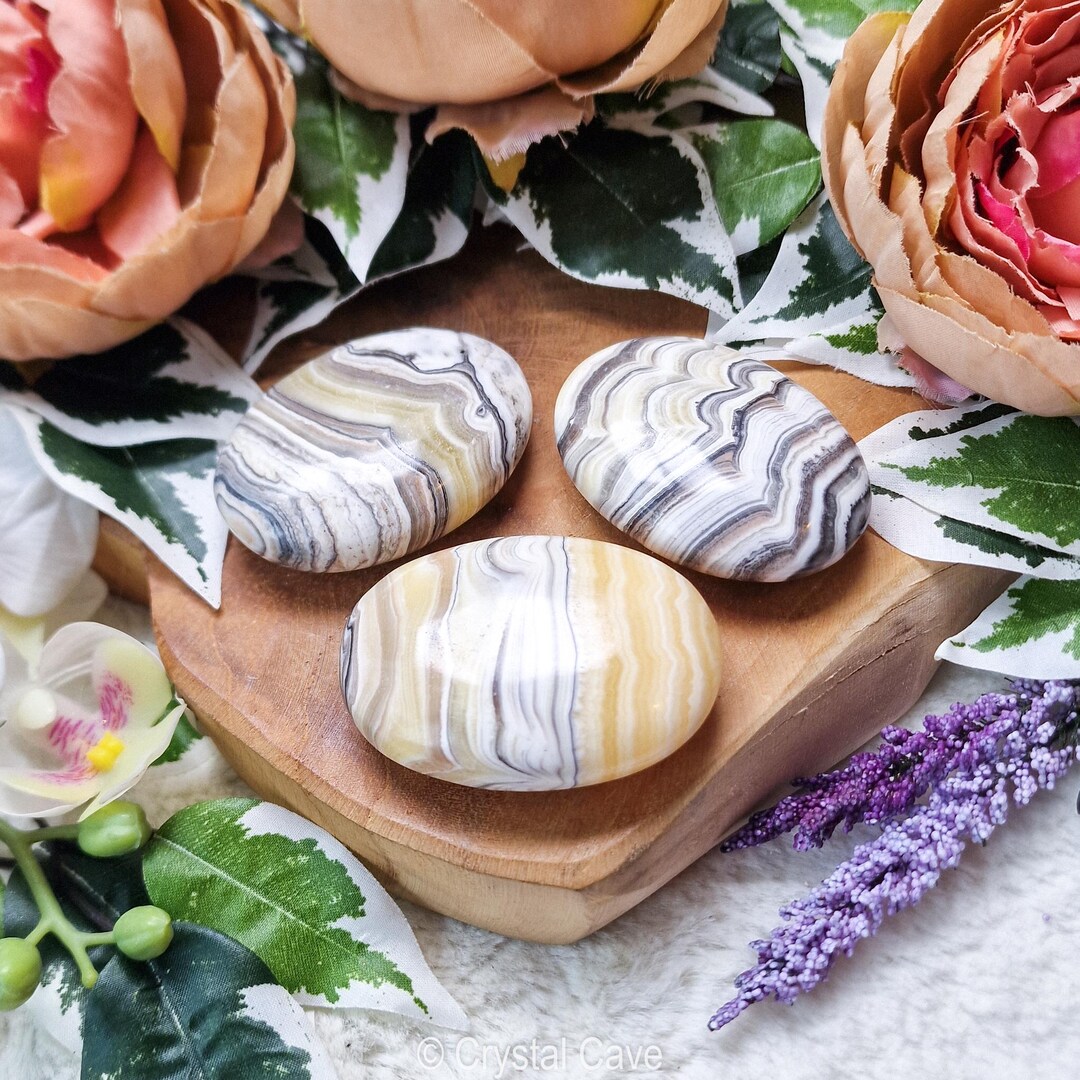 Zebra Calcite Jumbo Hand Stone Palm Stone XL Tumble Large Polished ...