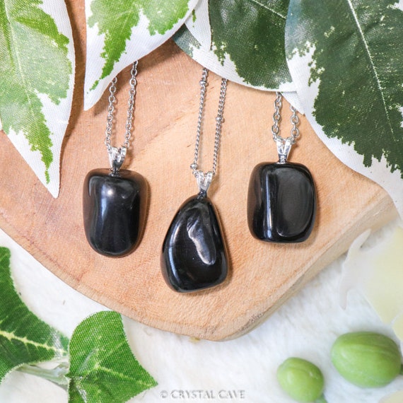 Black Jade Pendant Necklace Sterling Silver 925 Stamped Eye | Etsy