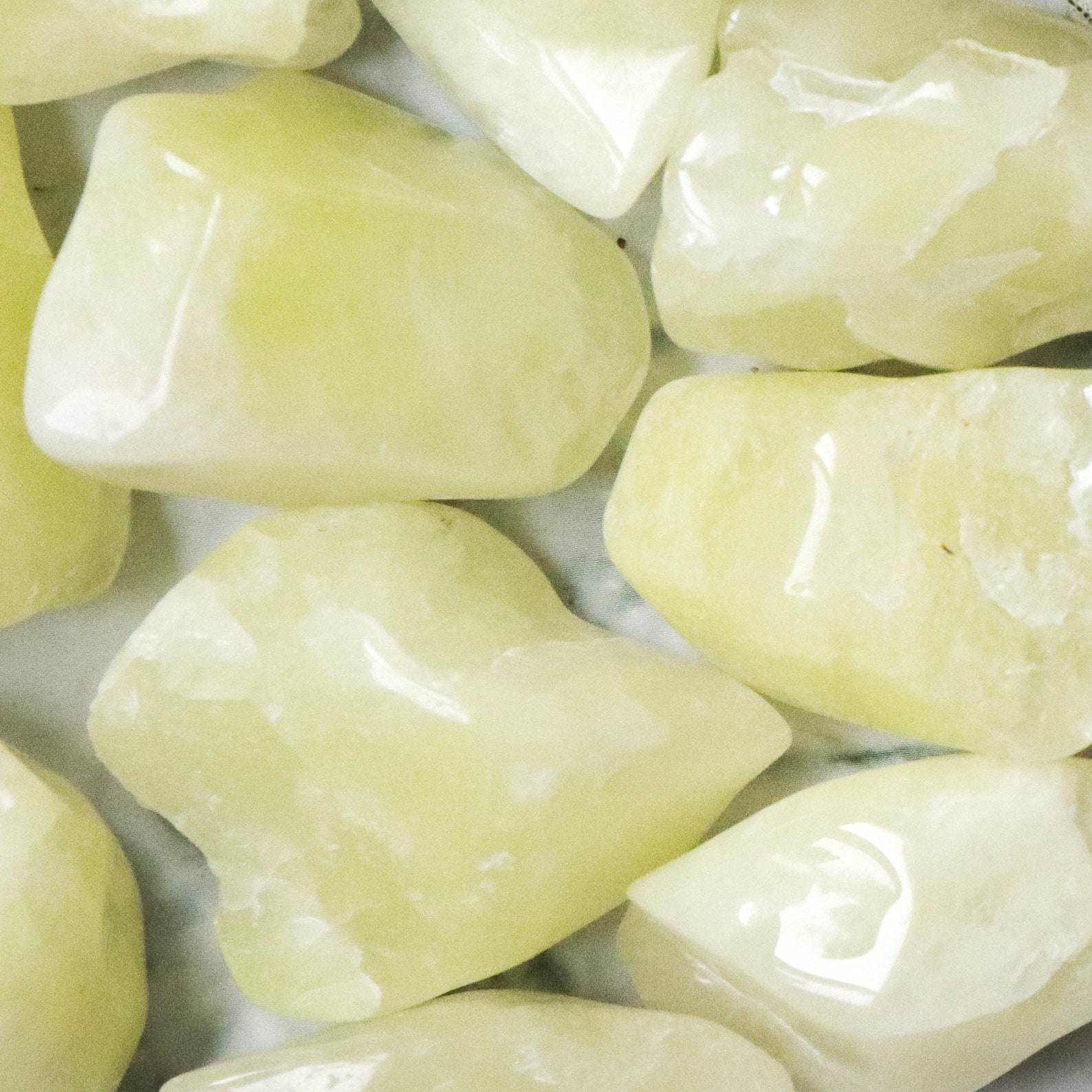 Sulfur in Quartz Crystal - Tumbled Stone - Polished Stone - Gemstone ...