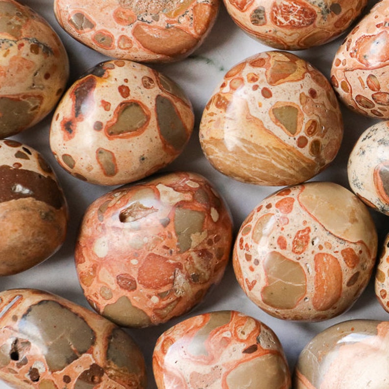 Leopardite Jasper Crystal Tumbled Stone Polished Stone - Etsy