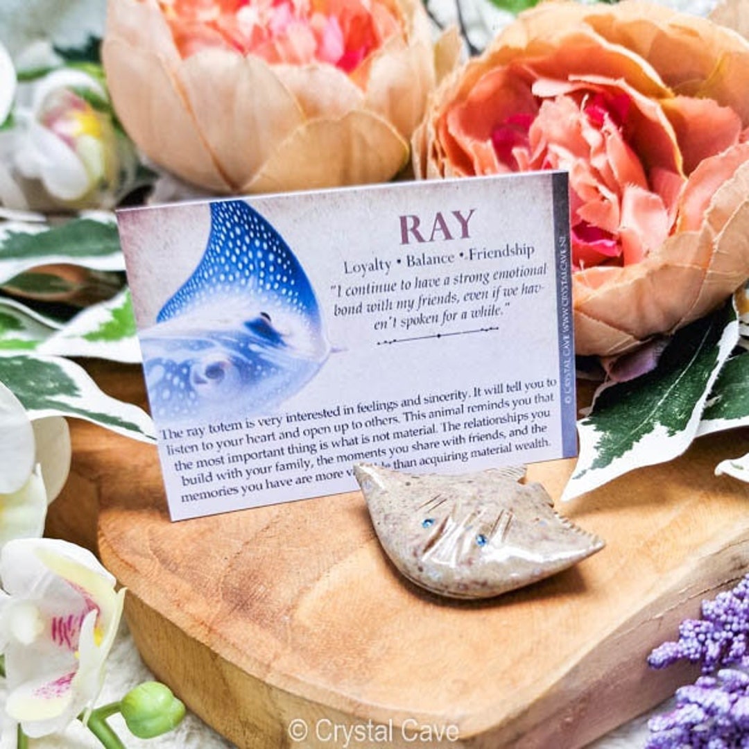Soapstone Ray - Spirit Animal Totem Power Gemstone Crystal Stone Statue ...