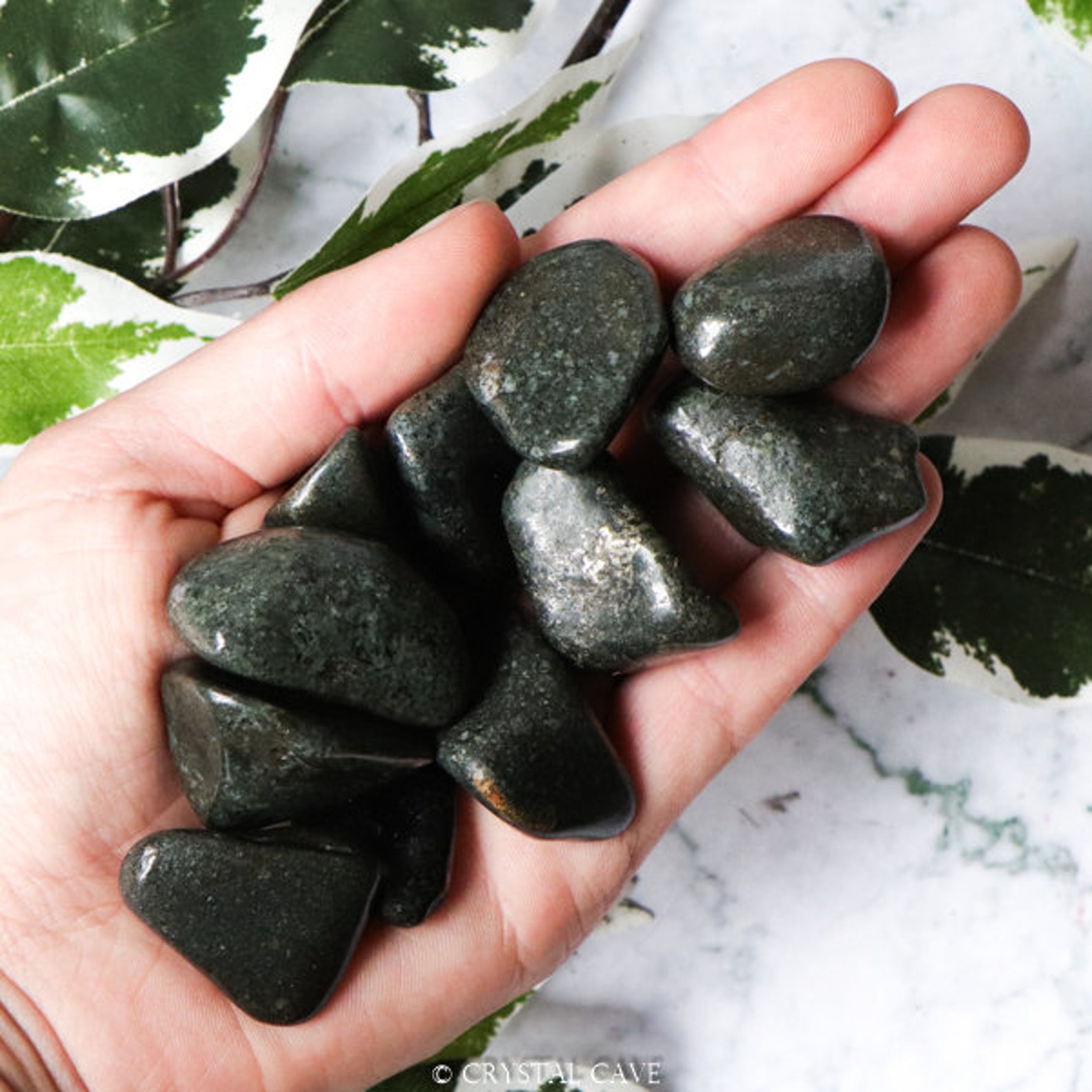 Midnight Lemurian Jade Crystal - Jadeite Tumbled Stone - Polished Stone ...