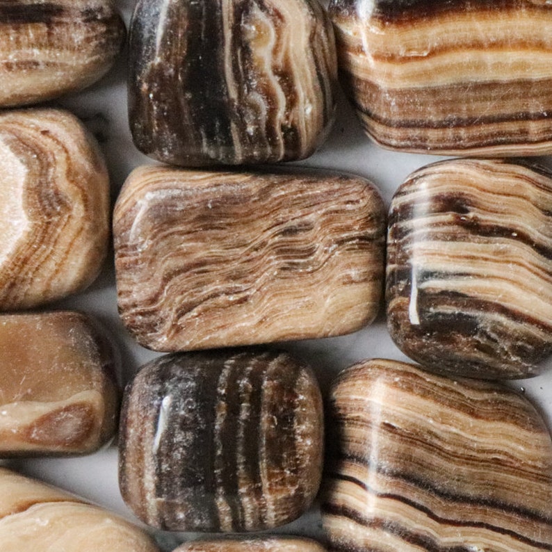 Chocolate Calcite Crystal Tumbled Stone Polished Stone - Etsy