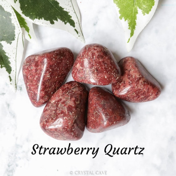 Strawberry Quartz Crystal Tumbled Stone Polished Stone - Etsy