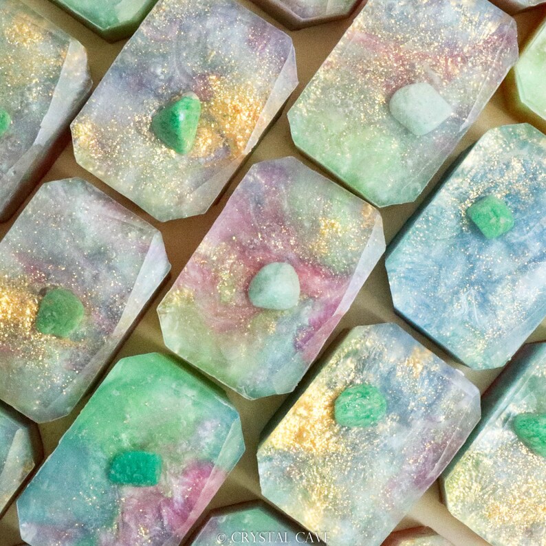 Amazonite Crystal Soap - Flower Child / Vegan Soap With Violets, Forget ...