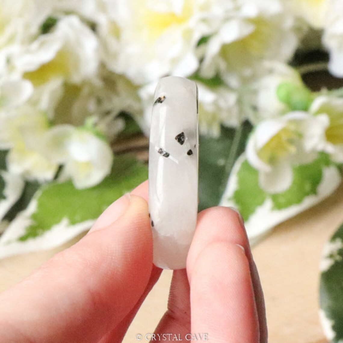 Tourmaline Quartz Pocket Stone - Palm Stone - Hand Stone Cabochon ...