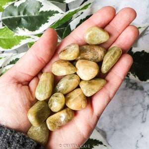 Heliodor Crystal - Tumbled Stone - Polished Gemstone Golden Beryl ...