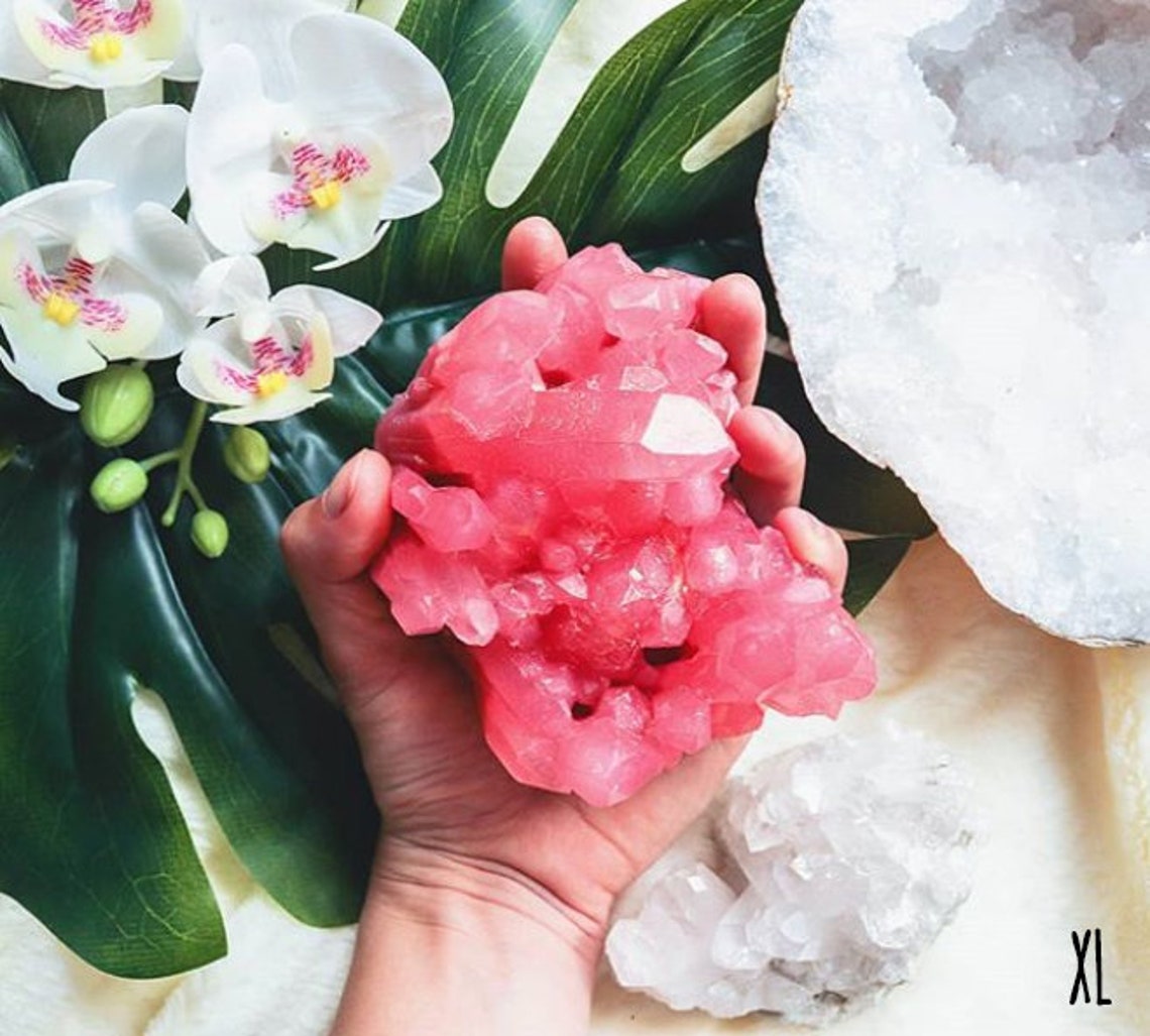 Rose Quartz Crystal Soap / Taurus Zodiac / January Birthstone / Heart ...
