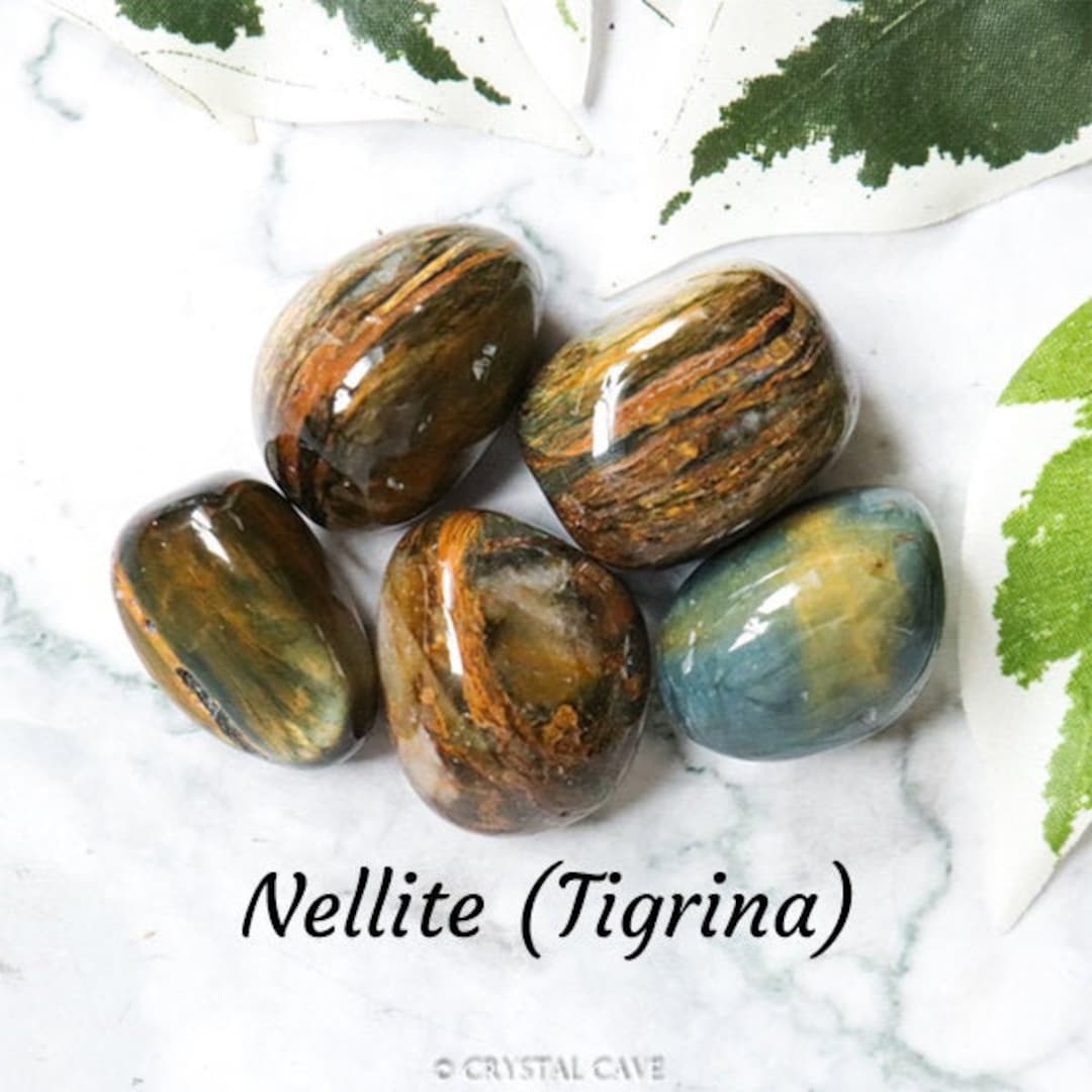 Nellite Tigrina Crystal - Tumbled Stone - Polished Tiger Gemstone ...