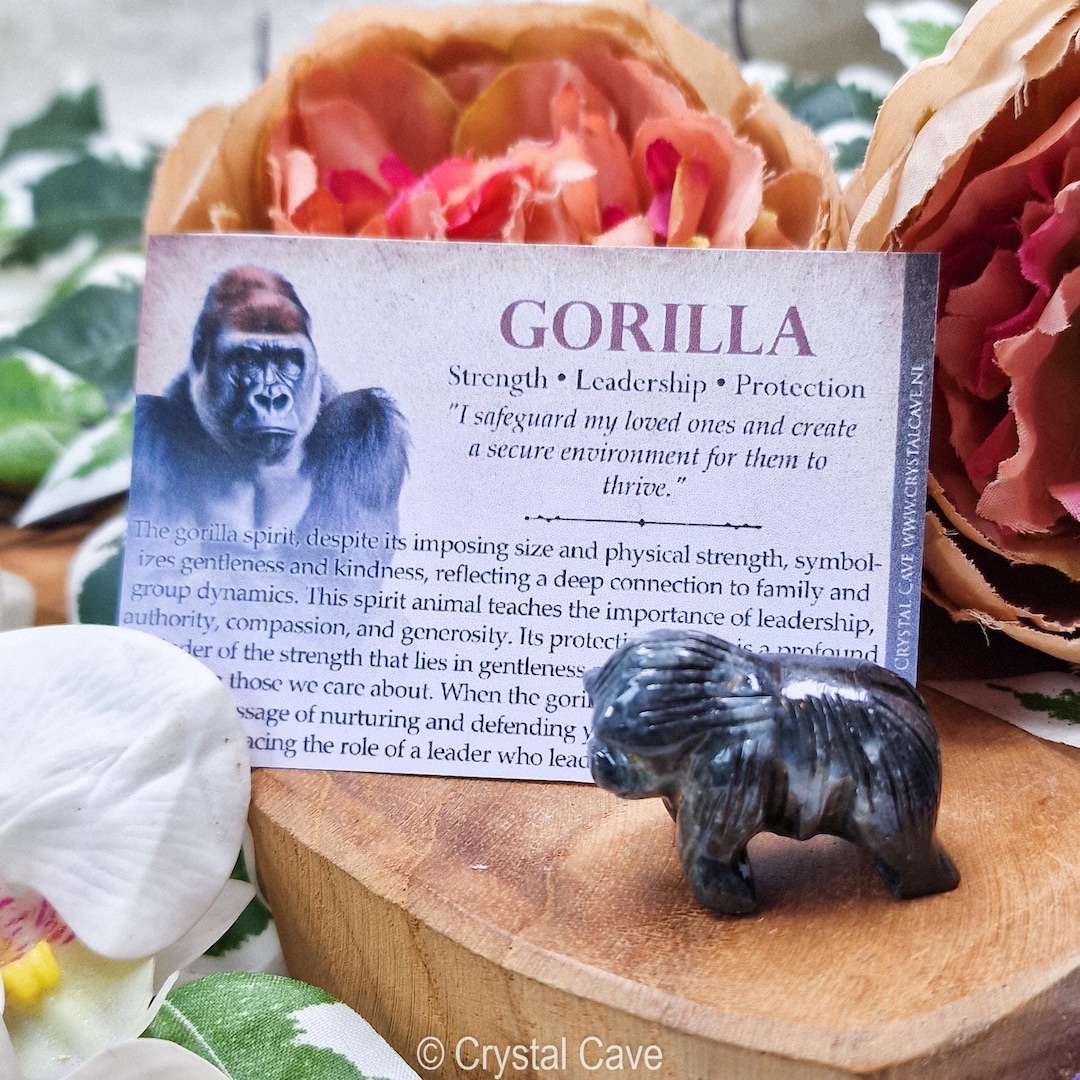 Soapstone Gorilla - Spirit Animal Totem Power Gemstone Crystal Stone ...