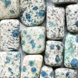 K2 Stone Azurite in Granite Crystal - Tumbled Stone Polished Gemstone ...