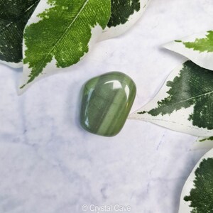 Green Banded Calcite Crystal - Tumbled Stone - Polished Stone Gemstone ...