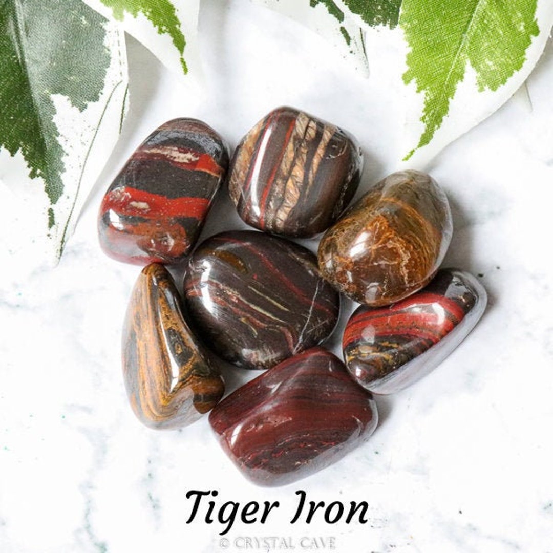 Tiger Iron Crystal - Tumbled Stone Polished Gemstone / Stability ...