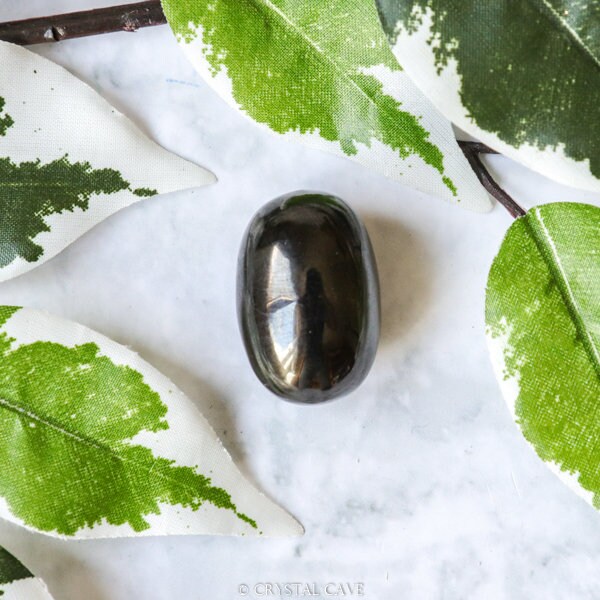 Jet Crystal - Tumbled Stone - Polished Stone - Gemstone / Against ...