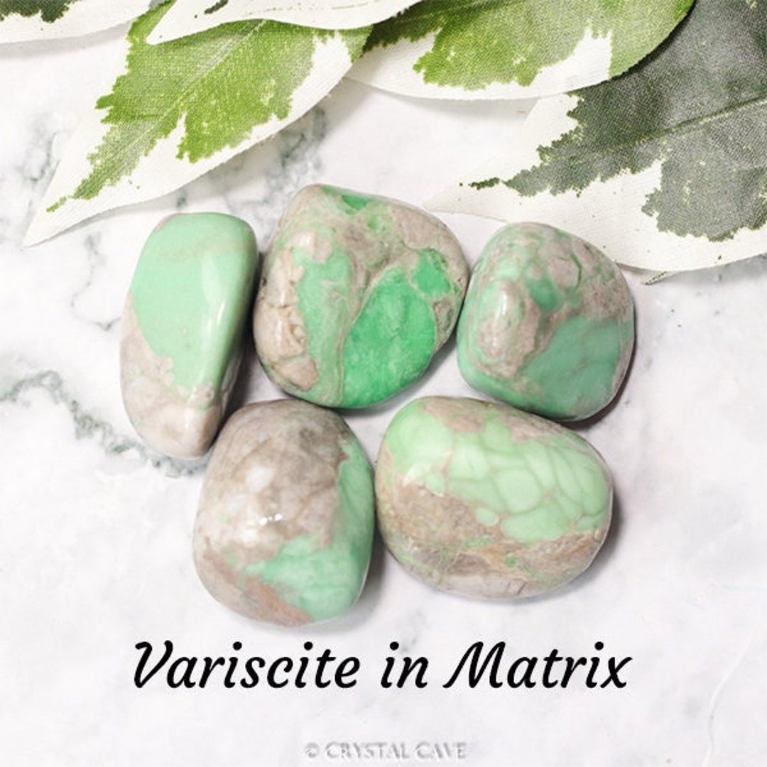 Variscite in Matrix Crystal - Tumbled Stone Polished Gemstone ...