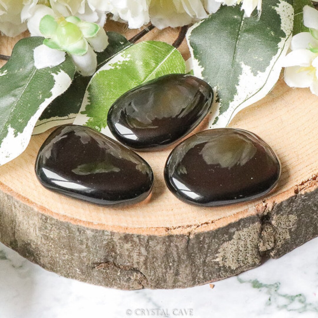 Apache Tears Pocket Stone - Palm Stone - Hand Stone Cabochon Natural ...