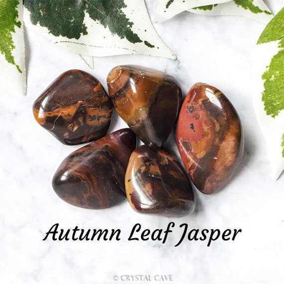 Autumn Leaf Jasper Crystal Tumbled Polished Stone Gemstone / - Etsy