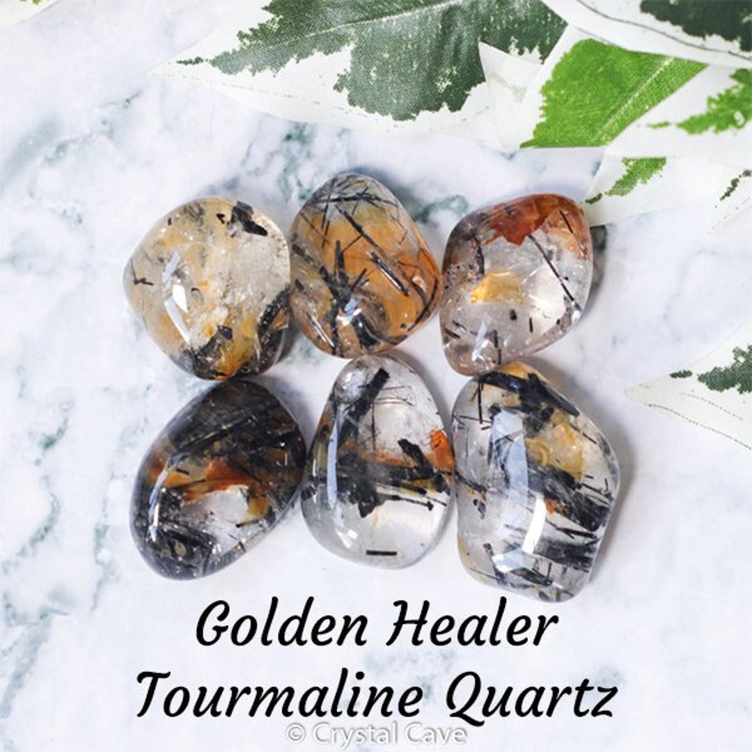 Golden Healer Tourmaline Quartz Crystal - Tumbled Stone Polished ...