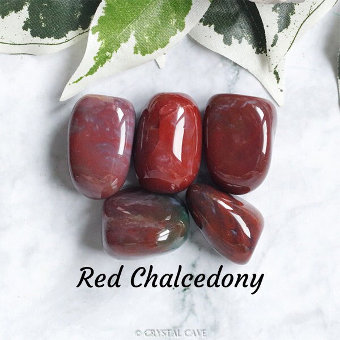 Red Chalcedony Crystal - Tumbled Stone - Polished Stone - Gemstone ...