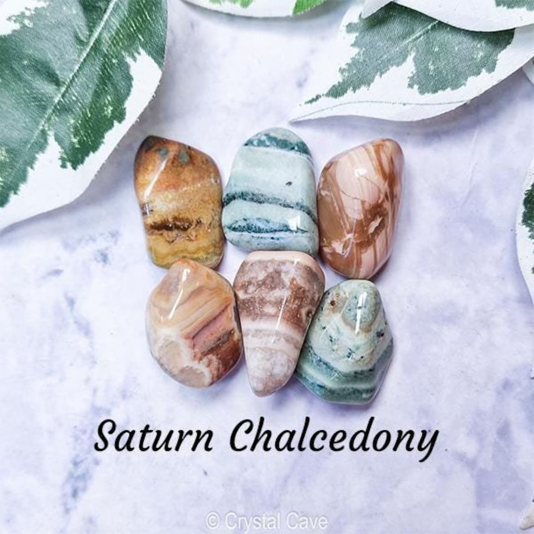 Saturn Chalcedony Crystal - Tumbled Stone Polished Gemstone ...