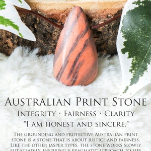 Australian Print Stone Polished Necklace Pendant - Drilled Stone ...