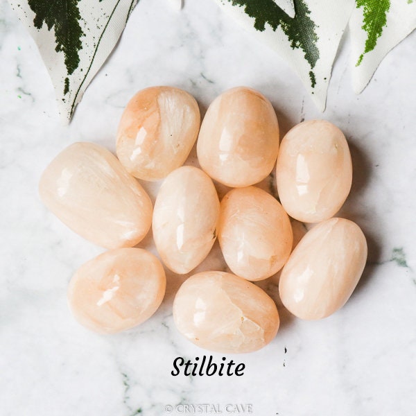 Stilbite Crystal - Tumbled Stone Polished Gemstone / Love Inner Peace ...