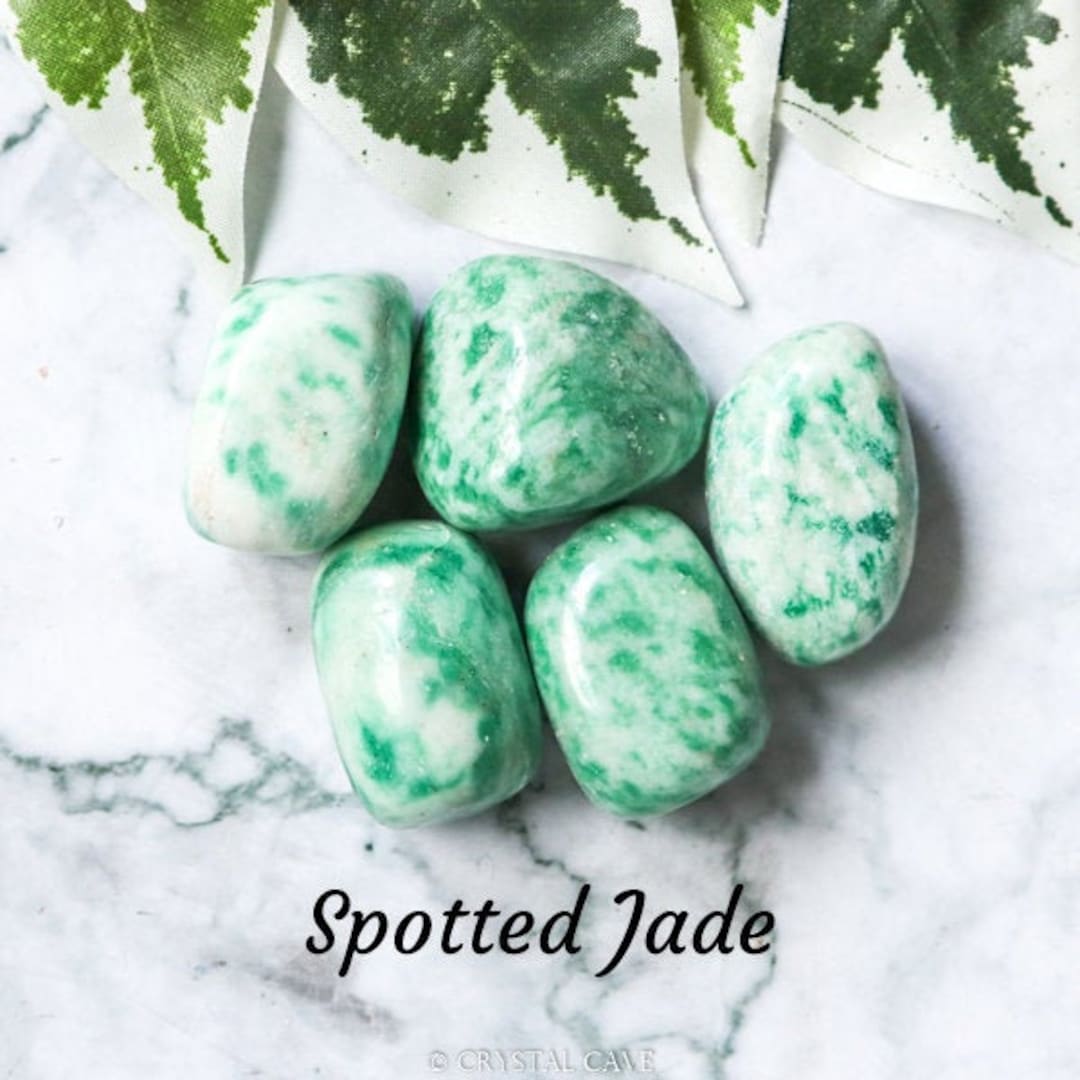 Spotted Jade Crystal - Tumbled Stone Polished Gemstone / Friendship ...