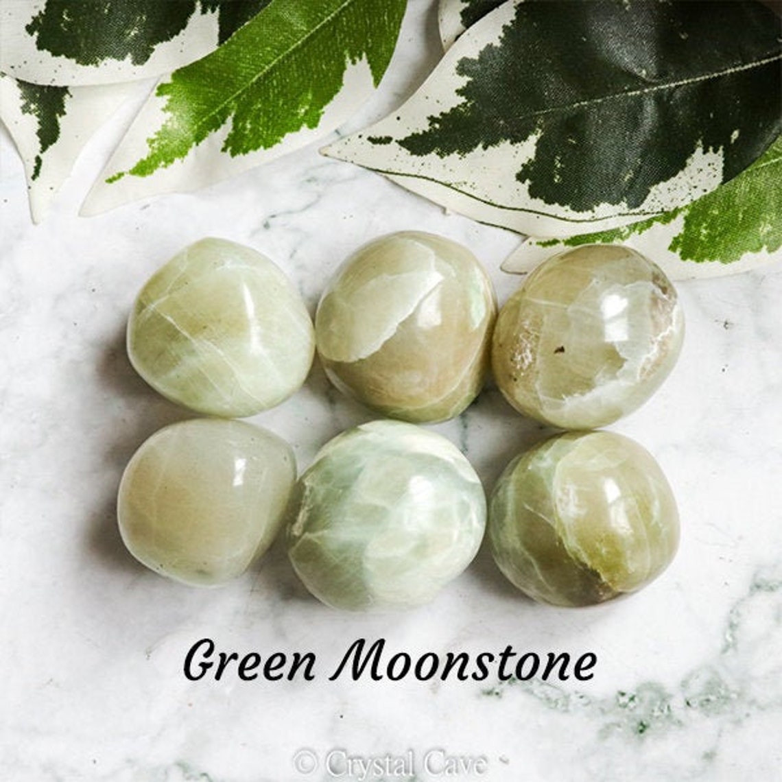 Green Moonstone Garnierite Crystal - Tumbled Stone Polished Gemstone ...