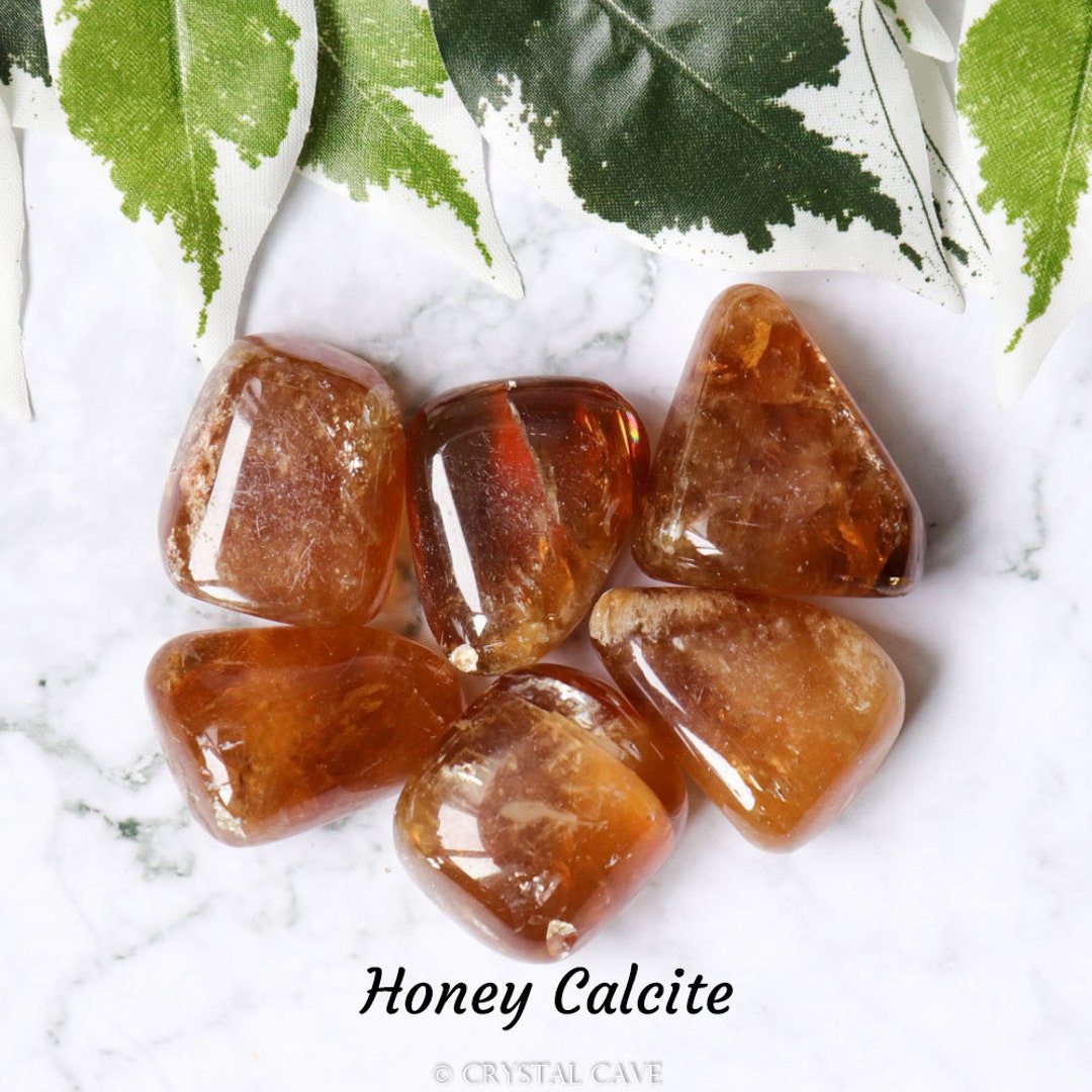 Honey Calcite Crystal - Tumbled Stone - Polished Stone - Gemstone ...