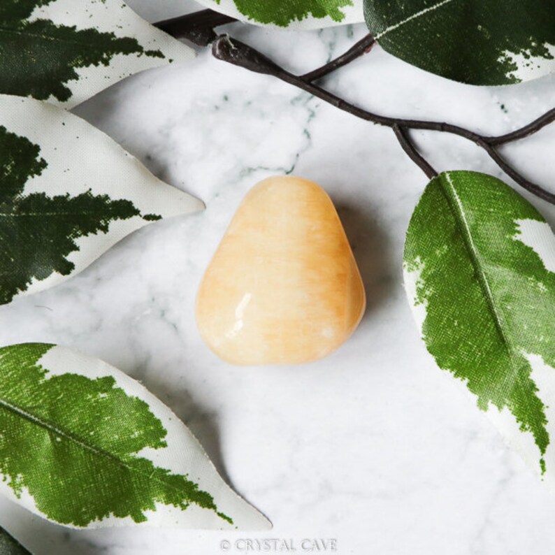 Yellow Calcite Crystal Tumbled Stone Polished Stone | Etsy