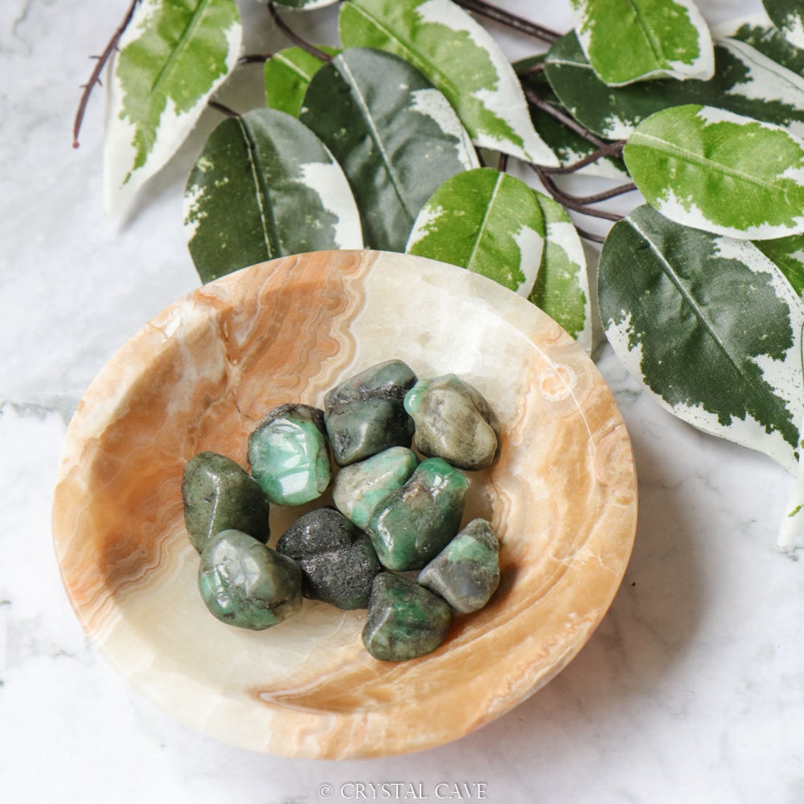 Emerald Crystal - Tumbled Stone Polished Gemstone / Love Connections ...