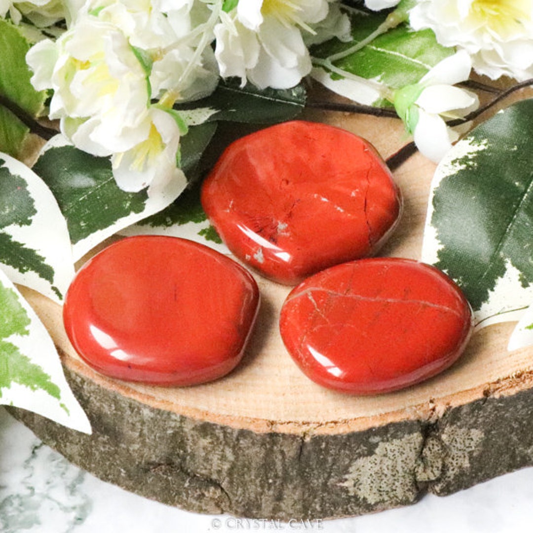 Red Jasper Pocket Stone - Palm Stone - Hand Stone Cabochon Natural ...