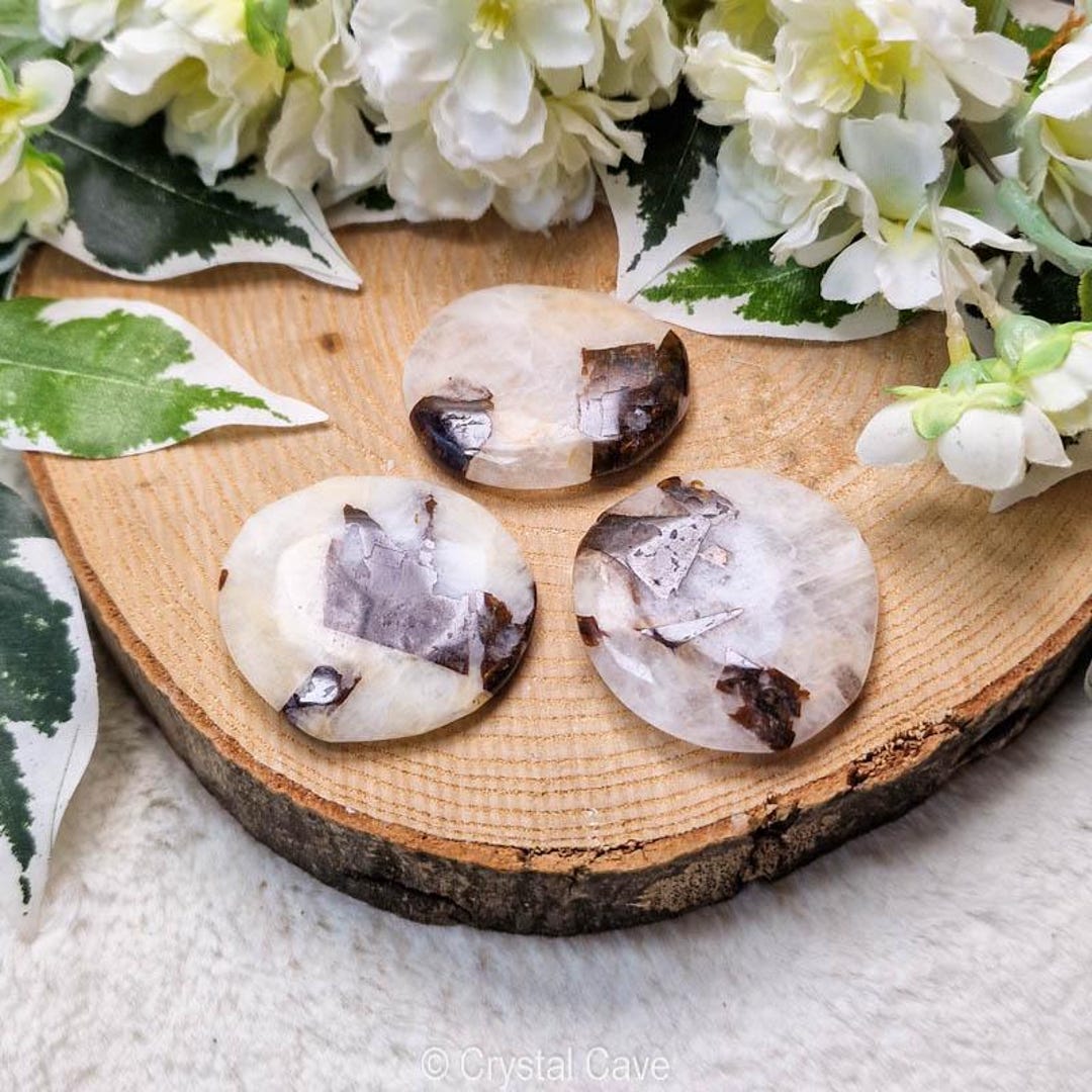 Siderite Cryolite Pocket Stone - Palm Stone Hand Stone Cabochon Natural ...