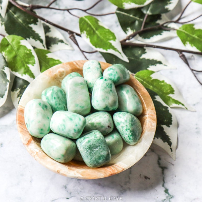 Spotted Jade Crystal - Tumbled Stone Polished Gemstone / Friendship ...