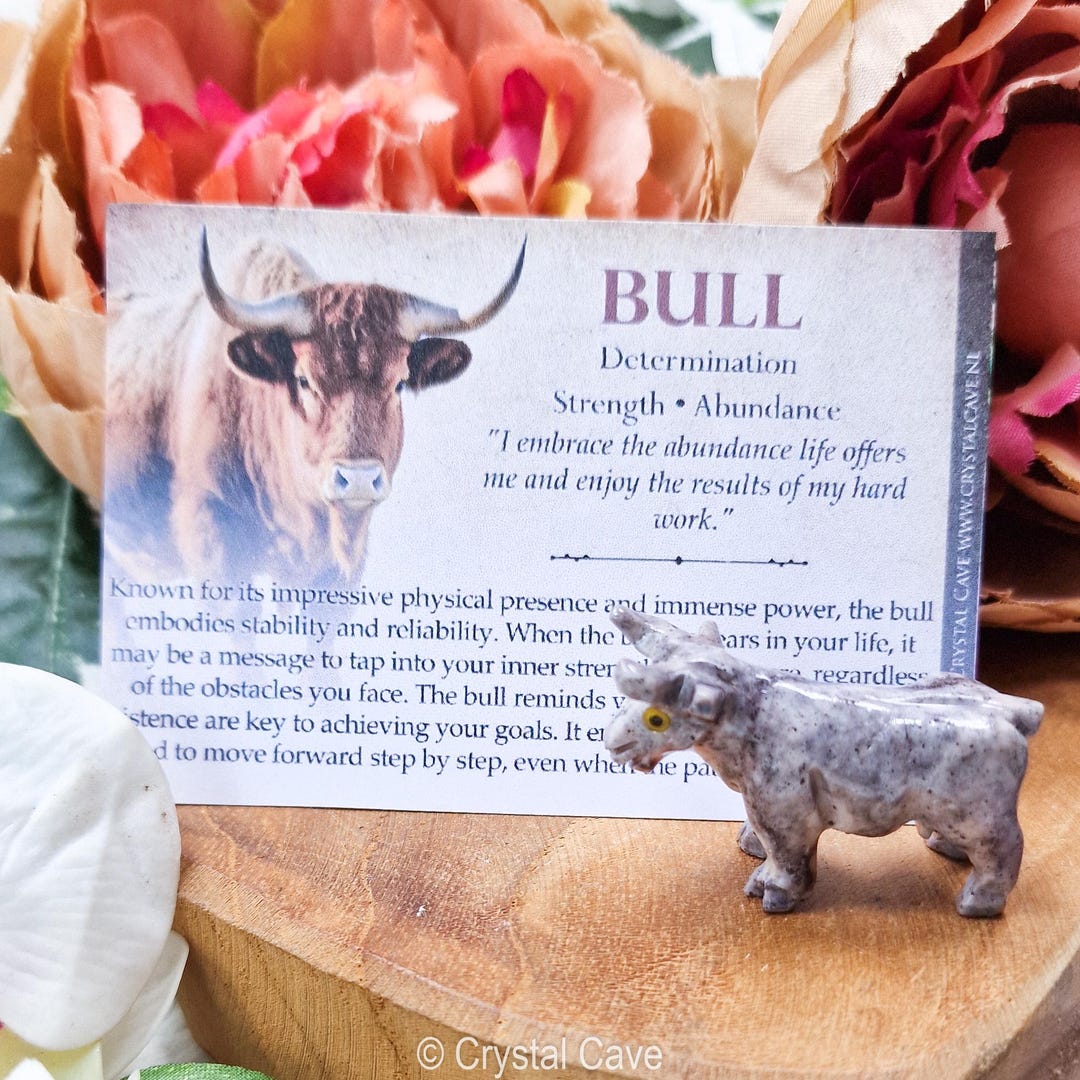 Soapstone Bull - Spirit Animal Totem Power Gemstone Crystal Stone ...