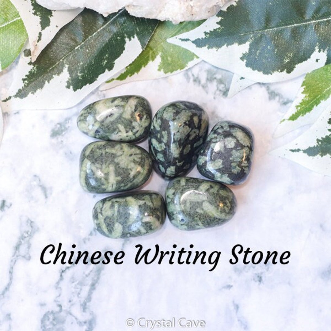 Chinese Writing Stone Crystal Tumbled Stone Polished Gemstone ...