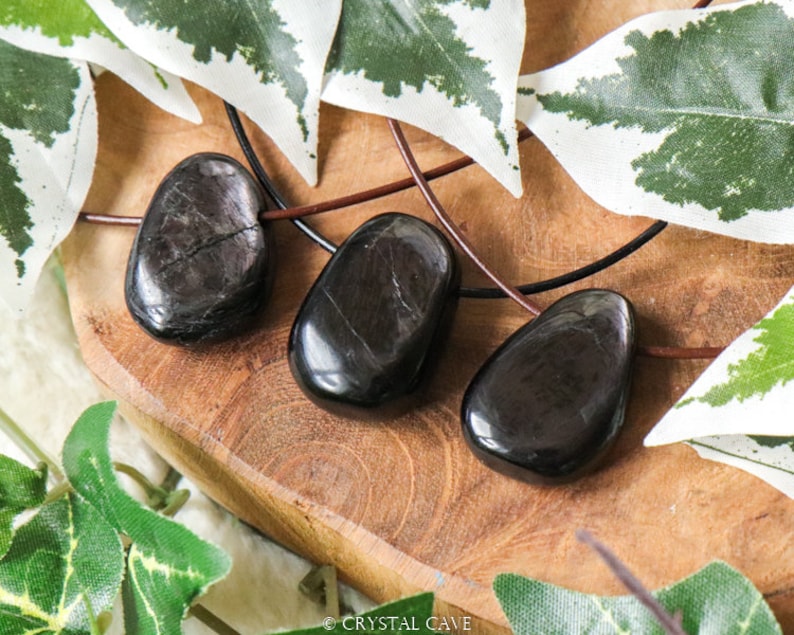 Hypersthene Polished Necklace Pendant Drilled Stone Jewelery - Etsy