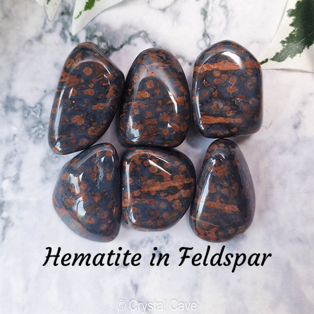 Hematite Feldspar Crystal - Tumbled Stone Polished Gemstone / Balance ...