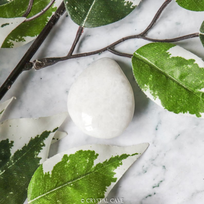 White Calcite Crystal - Tumbled Stone Polished Gemstone / Spirituality ...
